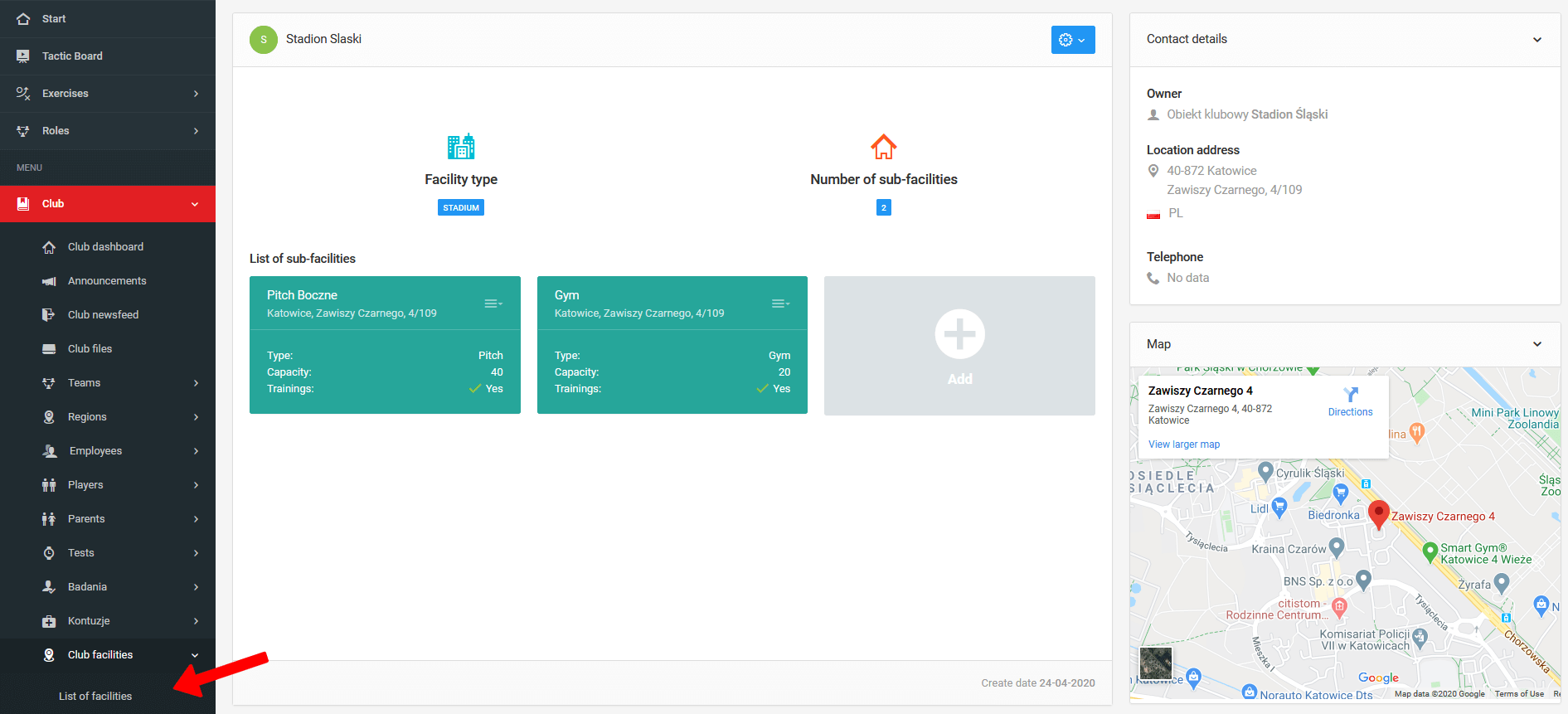 ProTrainUp - Facility preview